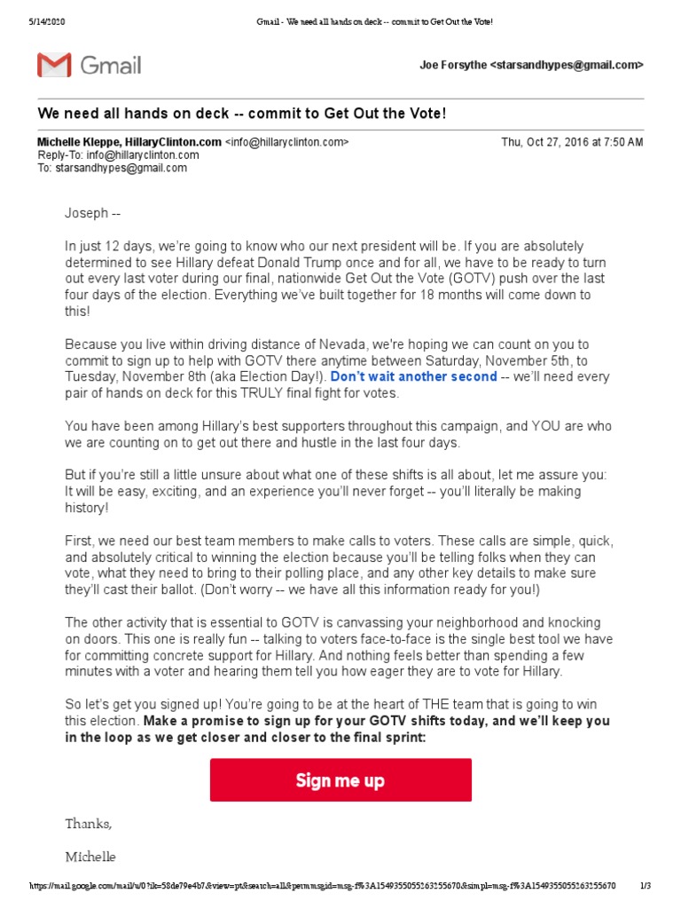 Michelle Kleppe | PDF | Get Out The Vote | American Politicians