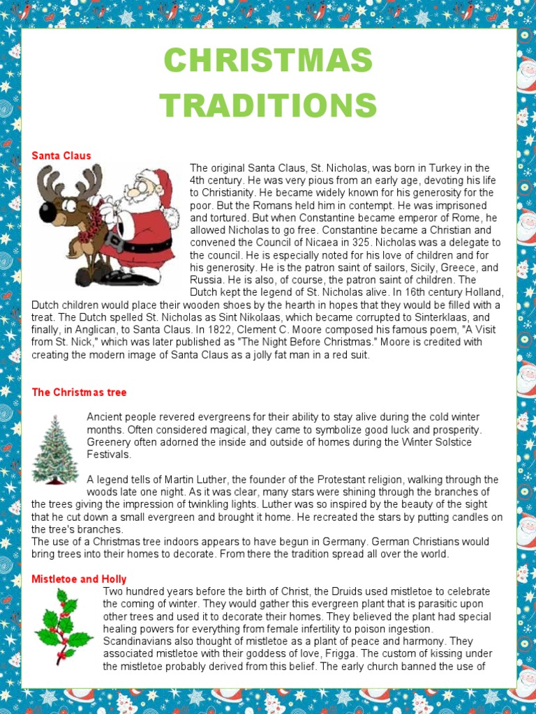 History of Christmas Traditions | PDF | Christmas | Santa Claus