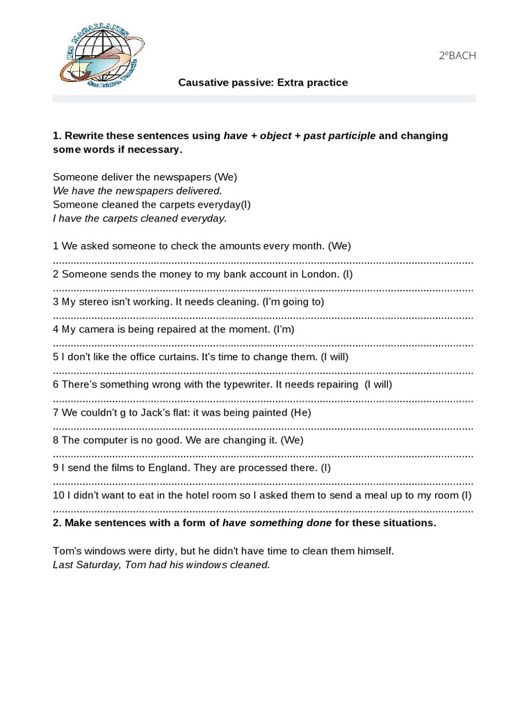 Causative Passive Exercises | PDF