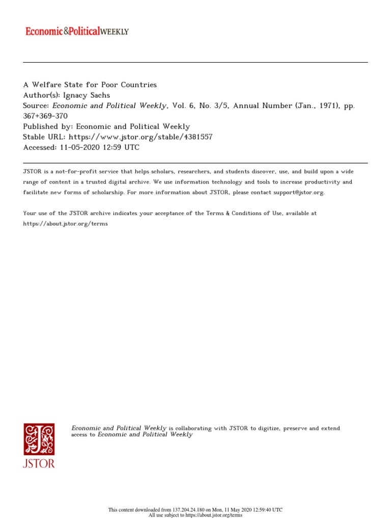 Welfare State Models for Developing Nations | PDF | Measures Of ...