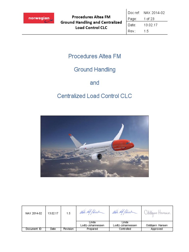 Altea FM Ground Handling Procedures | PDF | Aerospace | Transport