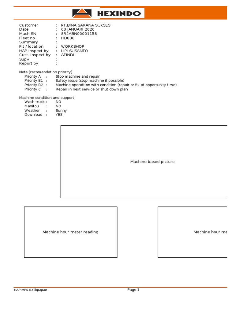 Visual Inspection Report | PDF | Axle | Truck