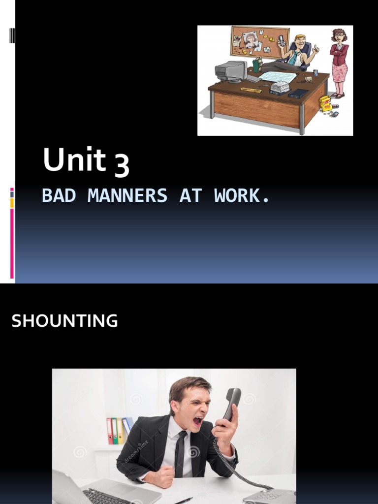 Business Etiquette: Bad Manners at Work | PDF