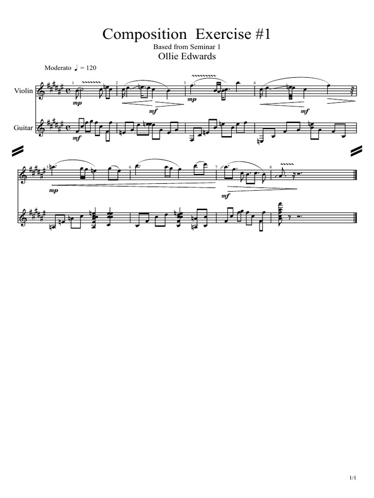 Composition Exercise #1 | PDF