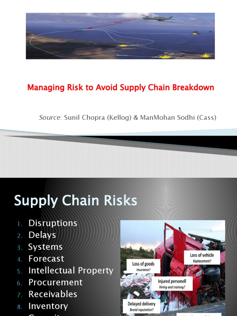 Managing Risk To Avoid Supply Chain Breakdown: Source | PDF | Supply Chain | Risk