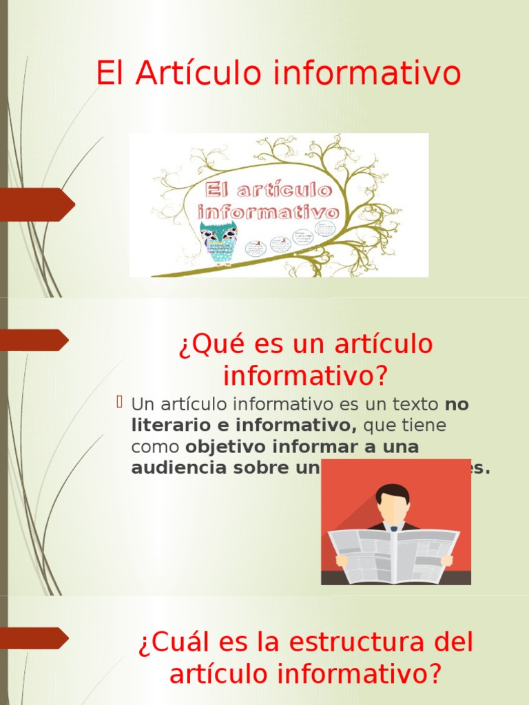 El Artículo Informativo | PDF