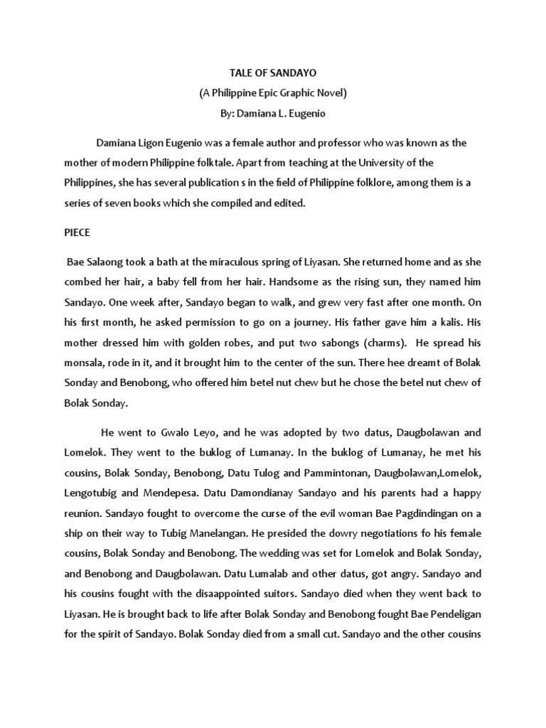 TALE OF SANDAYO-WPS Office | PDF | Art | General Fiction