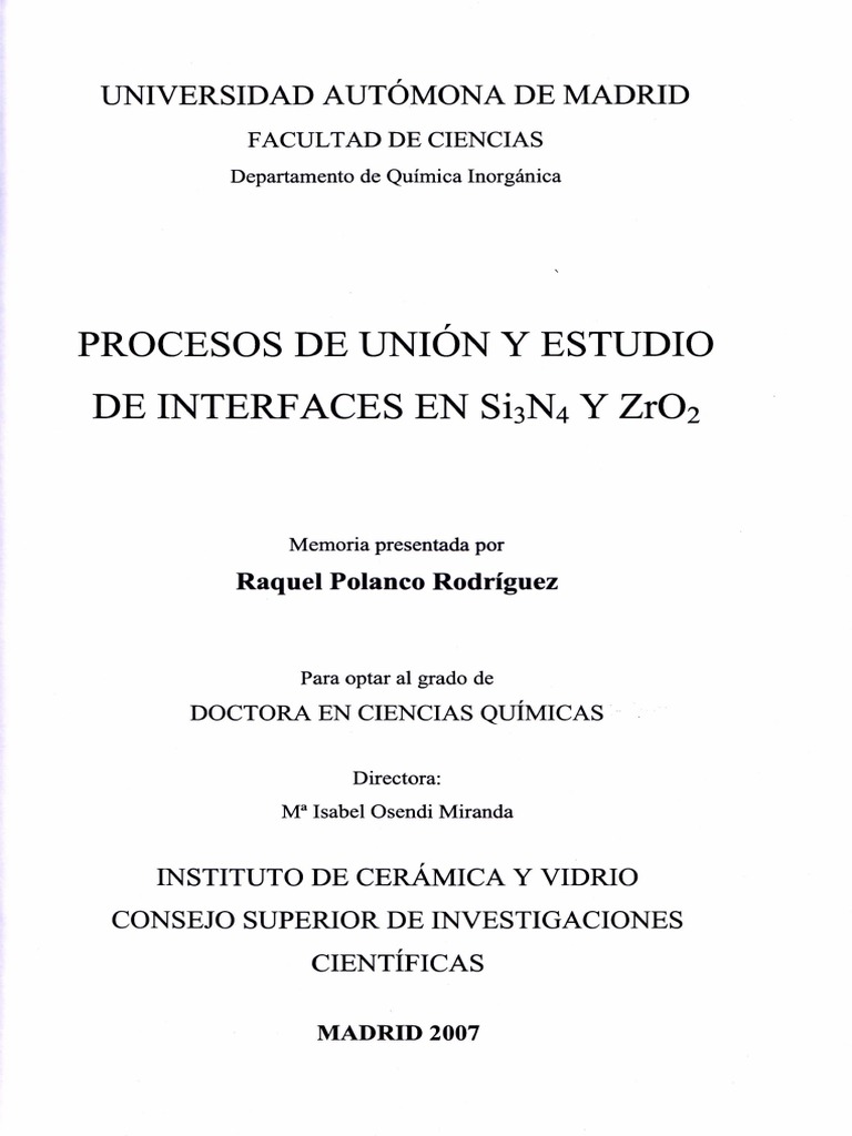 Raquel Polanco - Tesis PDF | PDF | Ingeniería Cerámica | Soldadura
