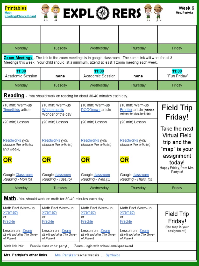 Weekly Distance Template | PDF