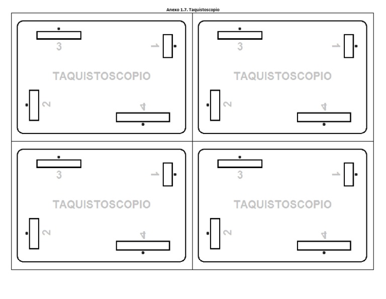 Guía del Taquistoscopio: Uso y Plantillas | PDF