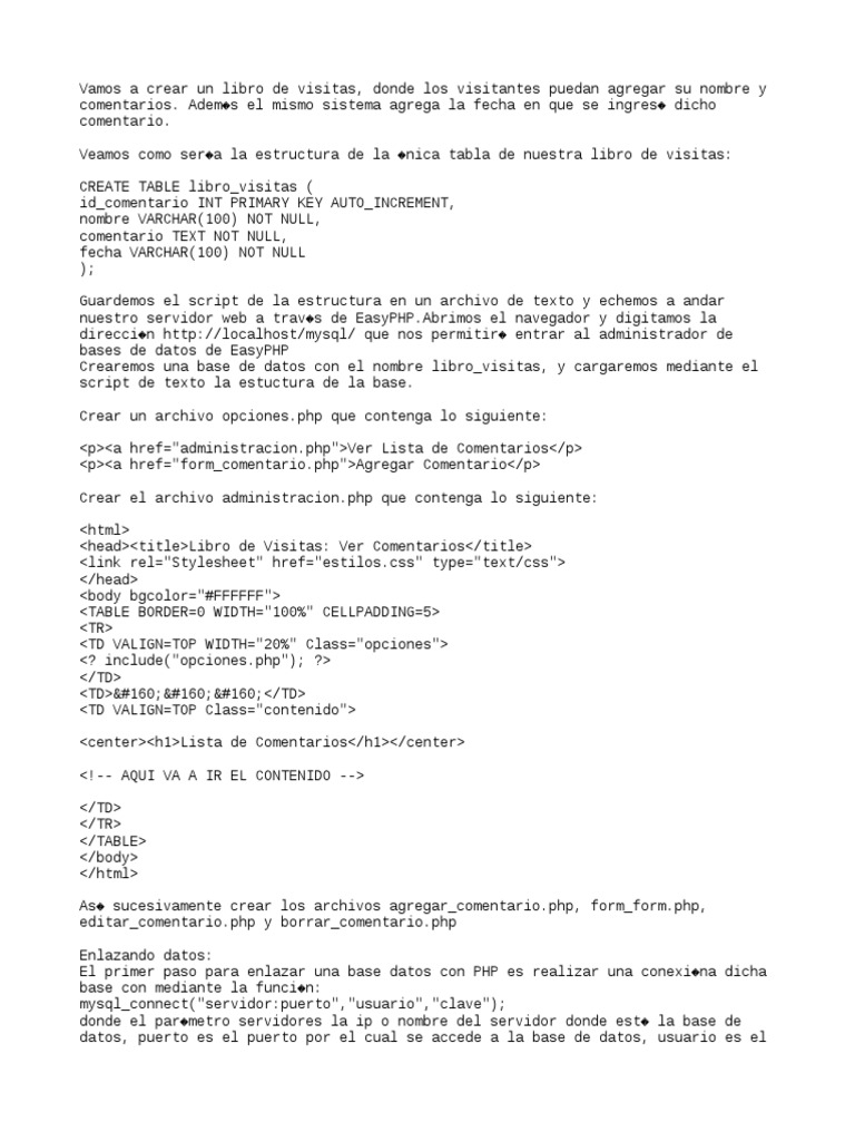 Ejemplo Base de Datos Visita | PDF | Servidor web | Internet y web