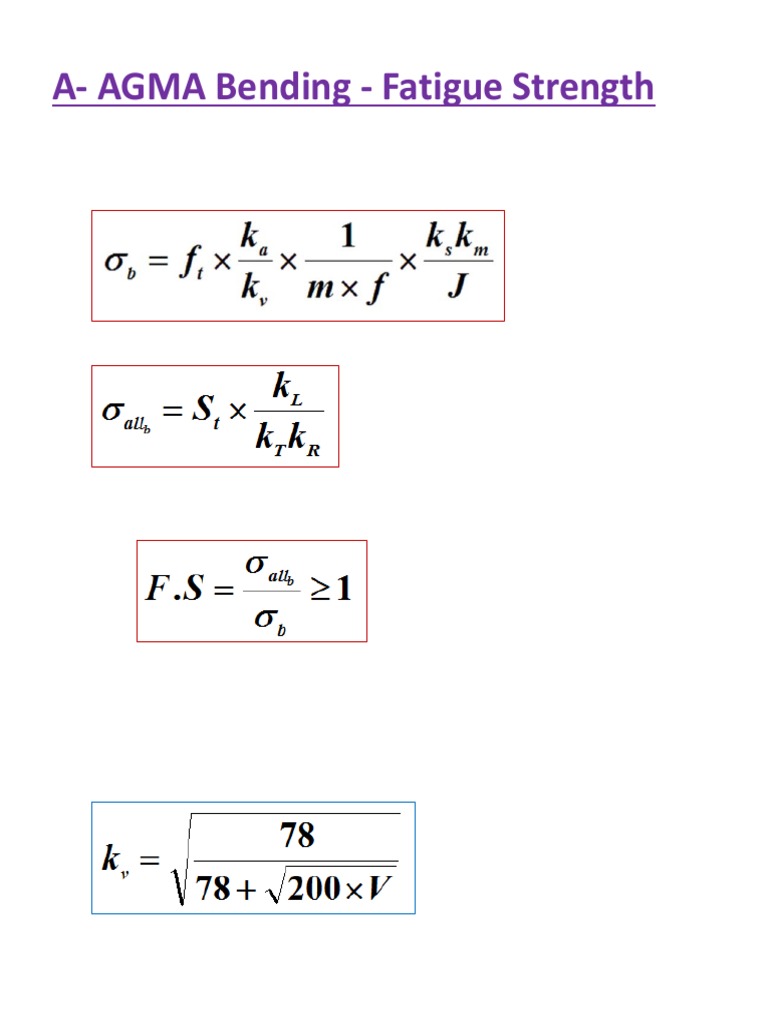 AGMA Standards on Bending Fatigue Strength | PDF