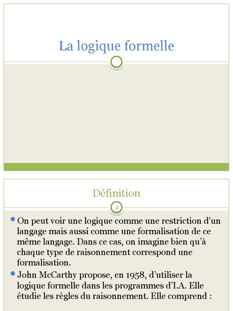 Introduction à la logique formelle | PDF | Calcul des prédicats | Logique