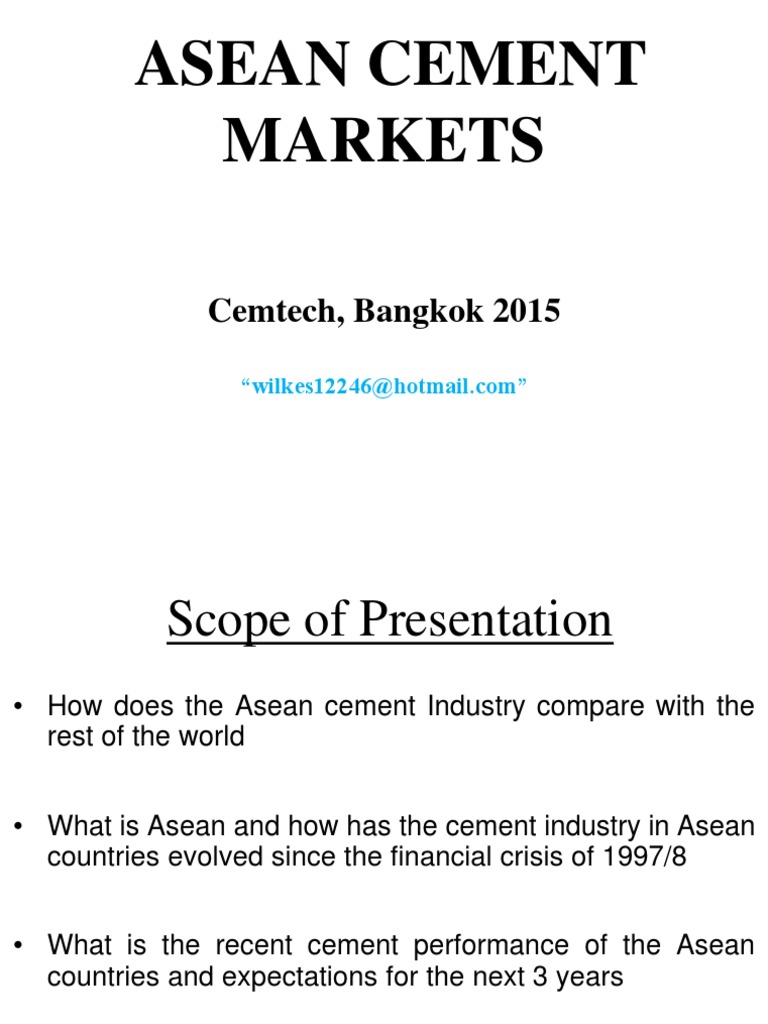 Asean Cement Markets: Cemtech, Bangkok 2015 | PDF | Asia | Southeast Asia