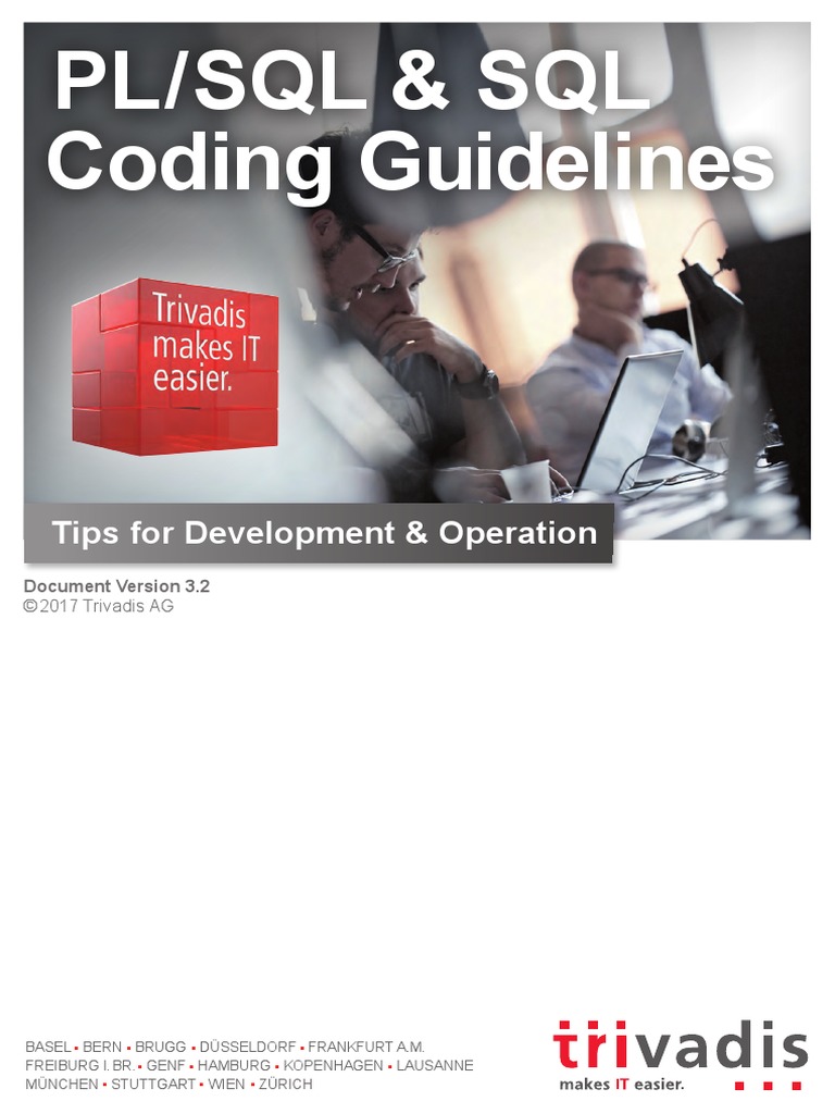 Plsql And Sql Coding Guidelines 3 2 Pdf Plsql Sql 6395