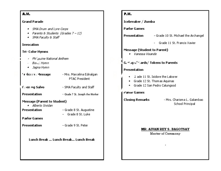 Family Day Program 2020 | PDF