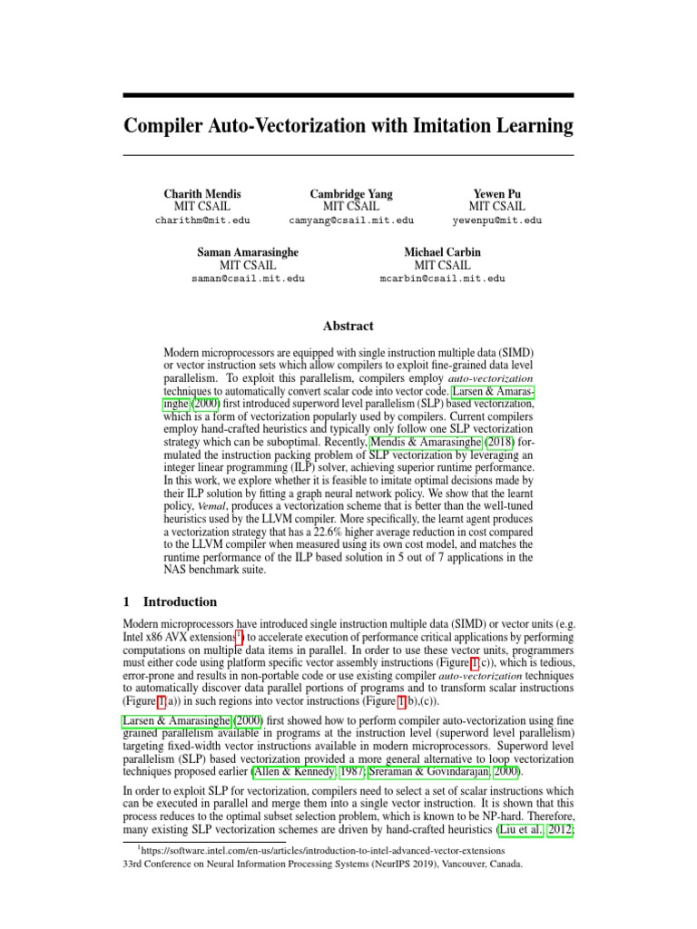 Auto Vectorization Pdf Parallel Computing Vertex Graph Theory