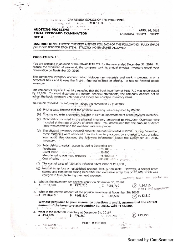 Aud Prob CPAR 2016 Assets | PDF