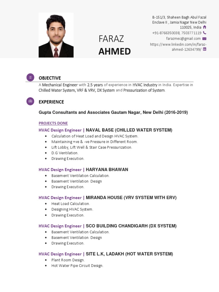 Faraz CV English | PDF | Design | Civil Engineering