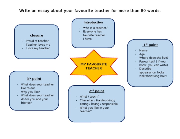 Write An Essay About Your Favourite Teacher For More Than 80 Words | PDF