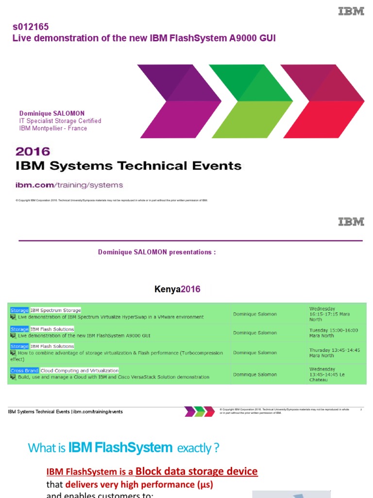 Live Demonstration of The New IBM FlashSystem A9000 GUI | PDF | Flash Memory | Cloud Computing