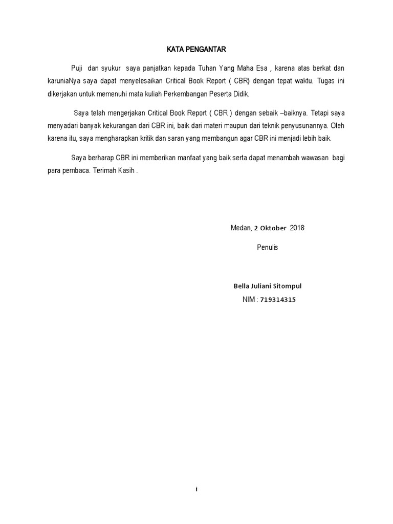 Kata Pengantar CBR PPD | PDF