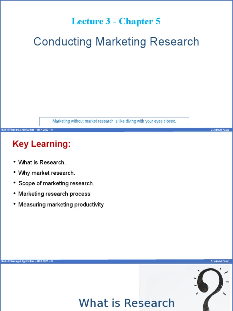 Lecture 3 - Chapter 5: Conducting Marketing Research | PDF | Marketing ...