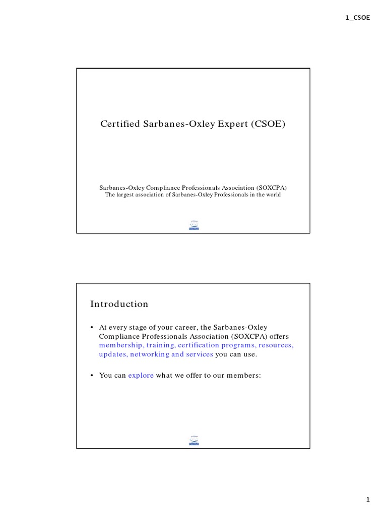1 Csoe PDF | PDF | American Depositary Receipt | Sarbanes–Oxley Act