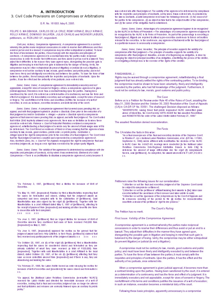 (ADR) Cases Pt.1 | PDF | Lawsuit | Judgment (Law)