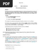 Phrases Worksheet for Class 8 | PDF