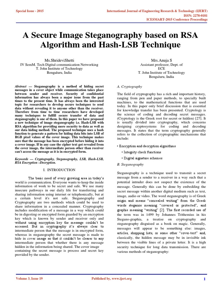 A Secure Image Steganography Based On Rsa Algorithm and Hash LSB Technique IJERTCONV3IS19009 ...