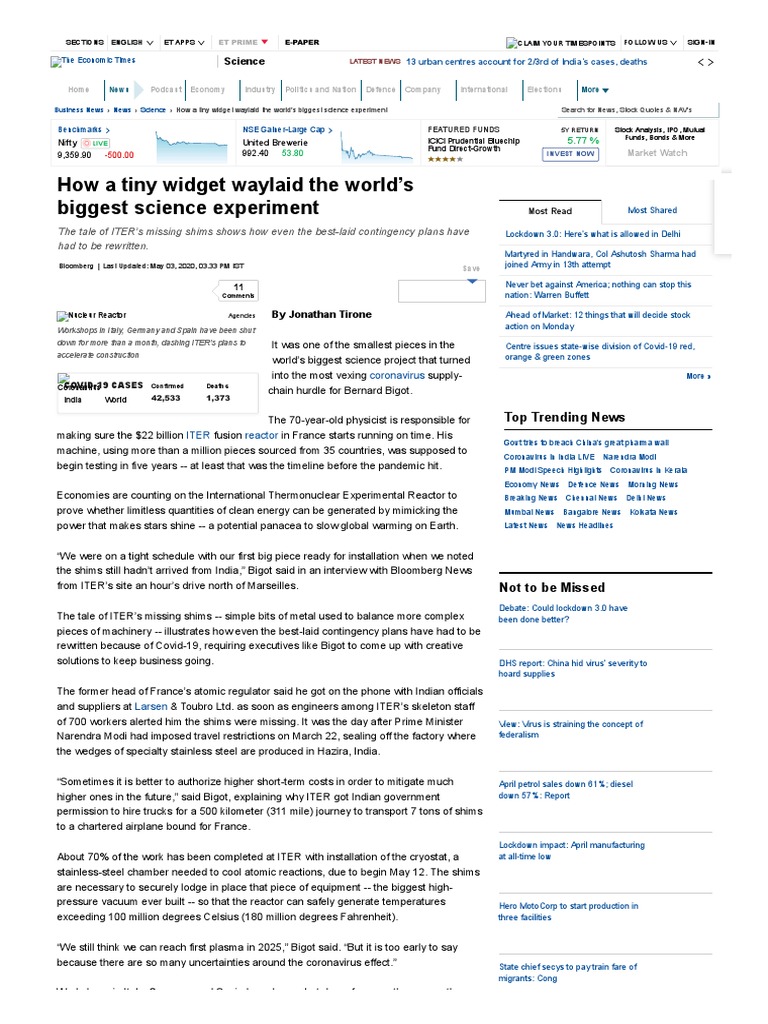 How A Tiny Widget Waylaid The World's Biggest Science Experiment | PDF ...