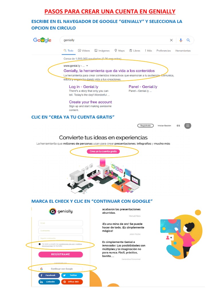 Pasos para Crear Manual Genially | PDF