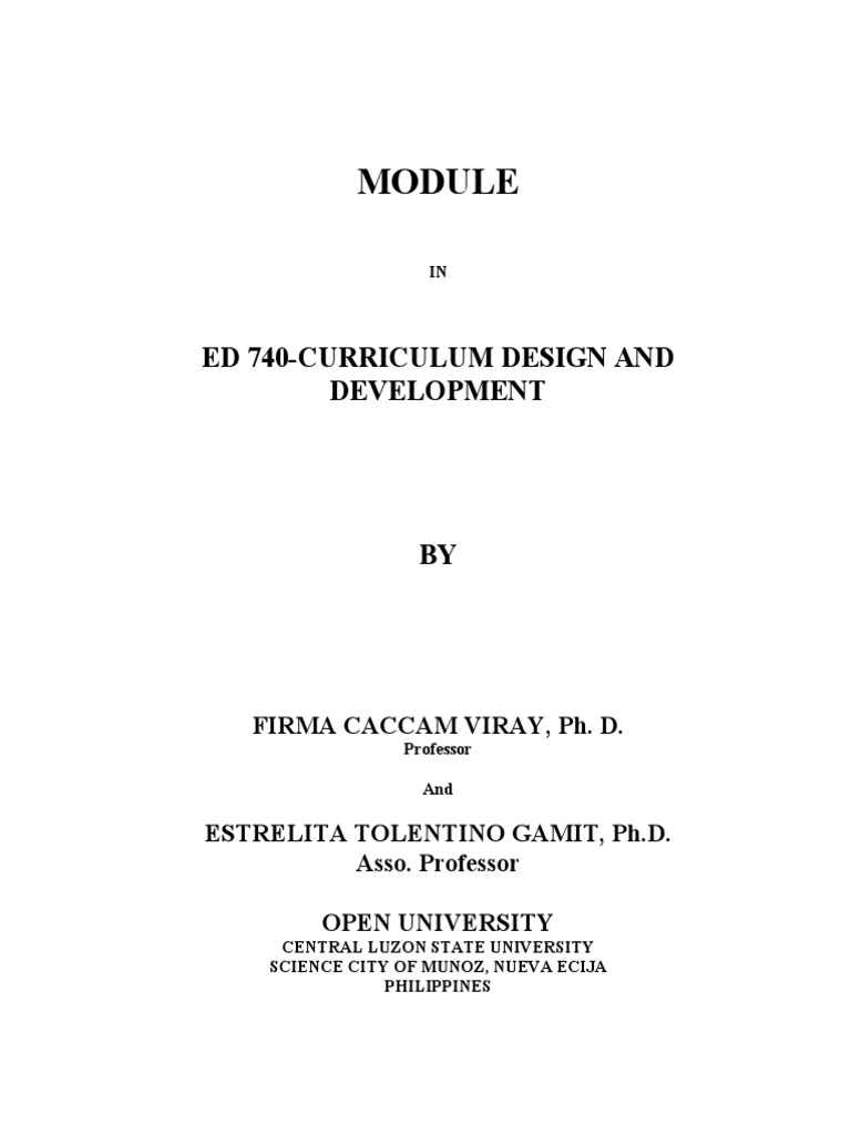 Different Models of Curriculum | PDF | Curriculum | Conceptual Model
