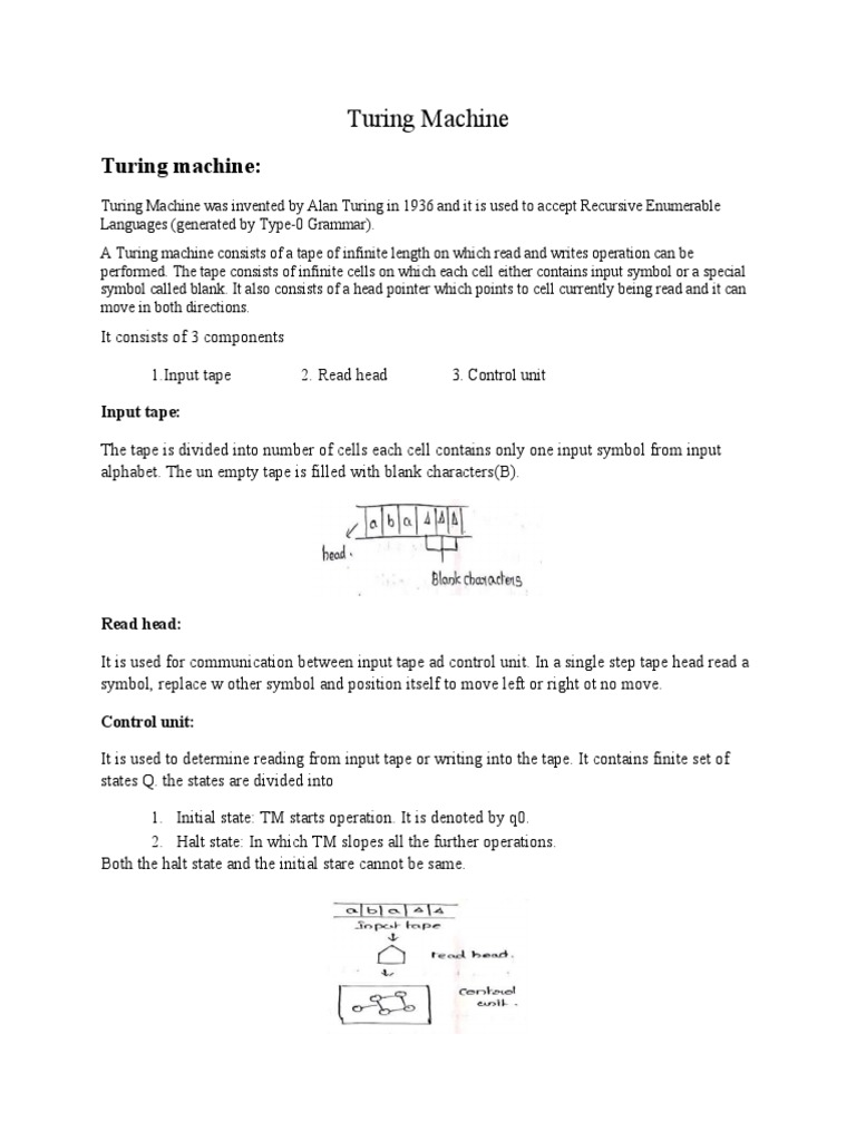 Turing Machine | PDF | Theoretical Computer Science | Computability Theory