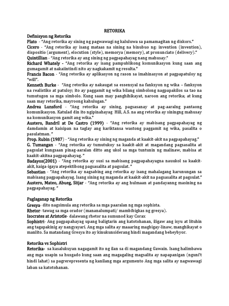 Handouts Retorika | PDF