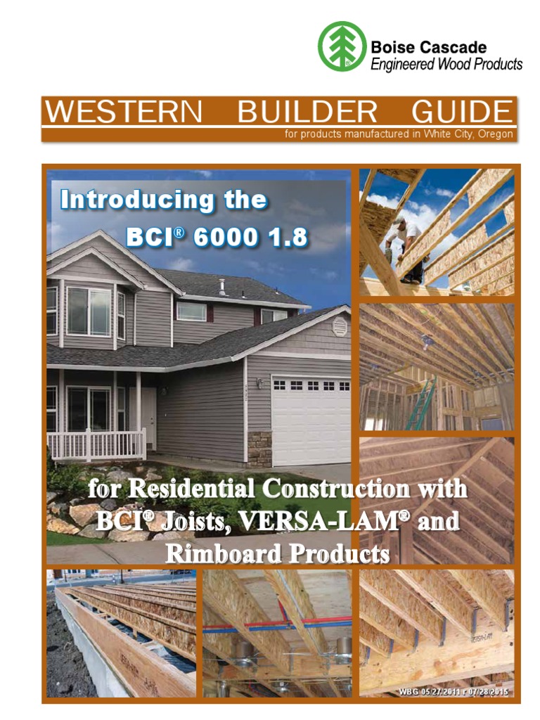 Western Builder Guide: Introducing The BCI 6000 1.8 | PDF | Lumber ...