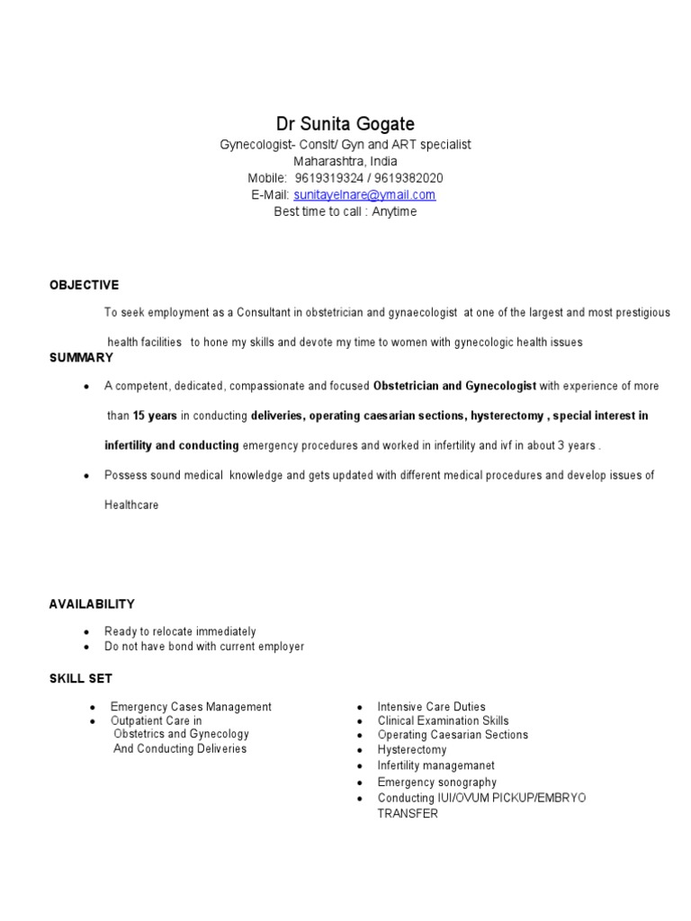 New PDF Resume | PDF | Obstetrics And Gynaecology | Gynaecology