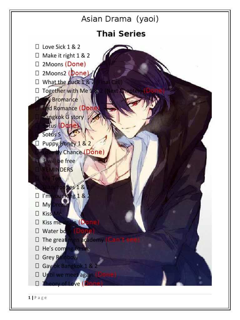 Boys Love Series & Movies | PDF