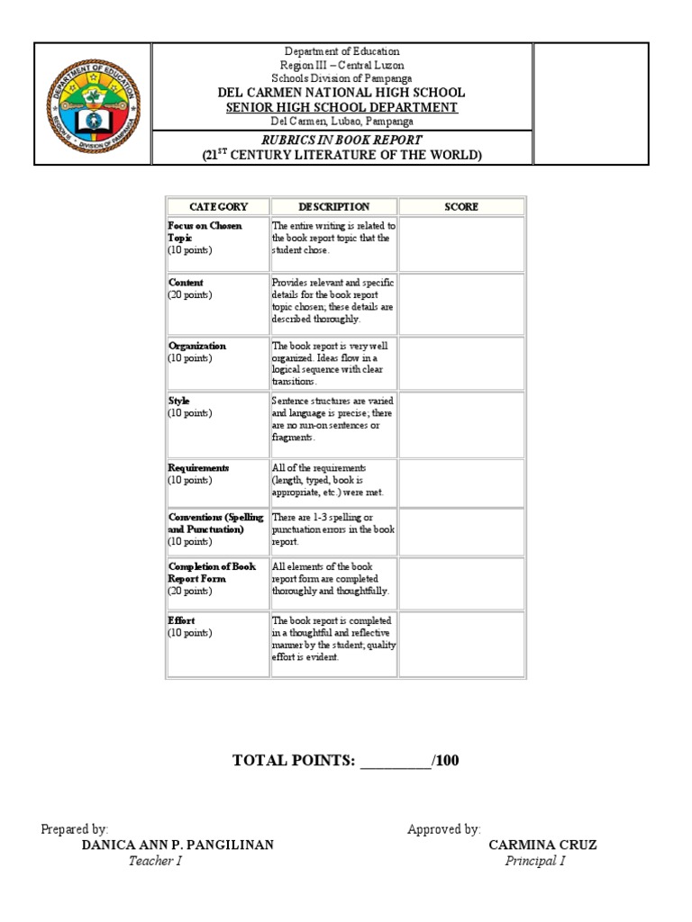 Del Carmen National High School Senior High School Department | PDF ...
