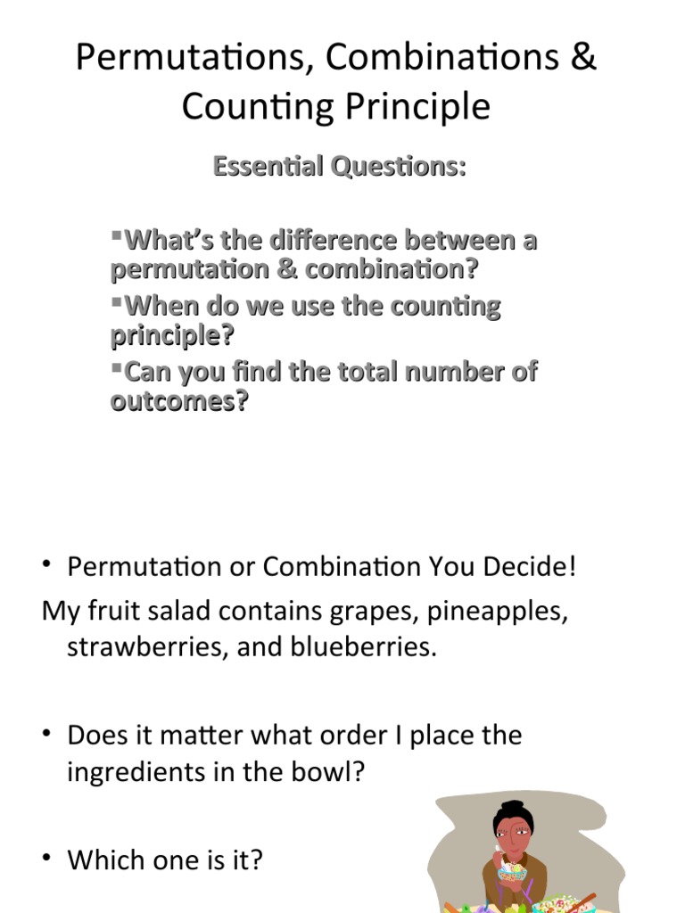 Permutations, Combinations & Counting Principle | PDF