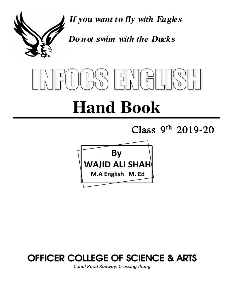 English 9th Class Handbook Guide | PDF | Pronoun | Muhammad