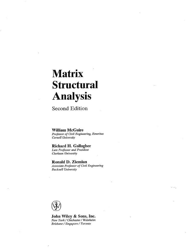 Matrix Structural Analysis | PDF