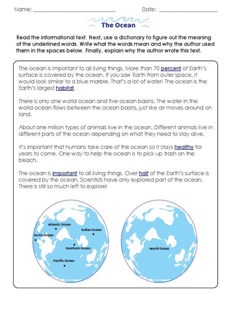 The Ocean PDF | PDF | Oceans | Earth