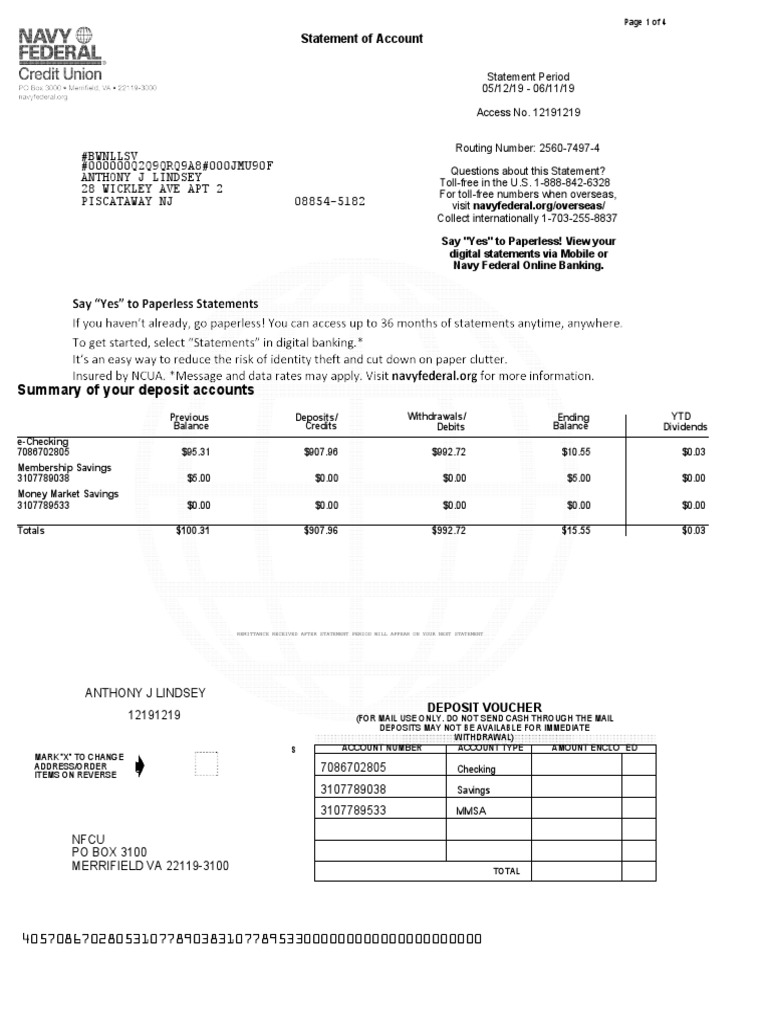 View your Navy Federal statement online | PDF | Debit Card | Interest