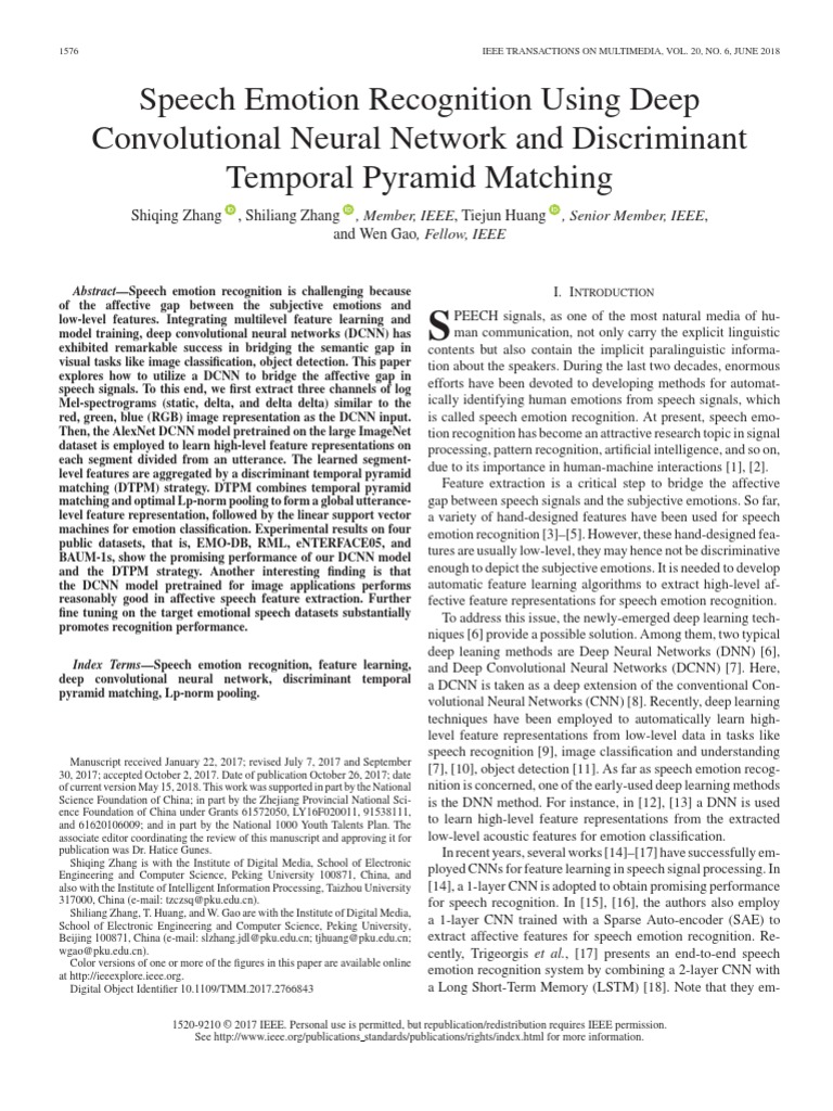 Speech Emotion Recognition Using Deep Convolutional Neural Network And Discriminant Temporal