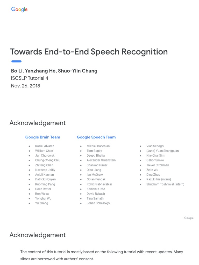 T4 - Towards End-To-End Speech Recognition PDF | PDF | Speech ...