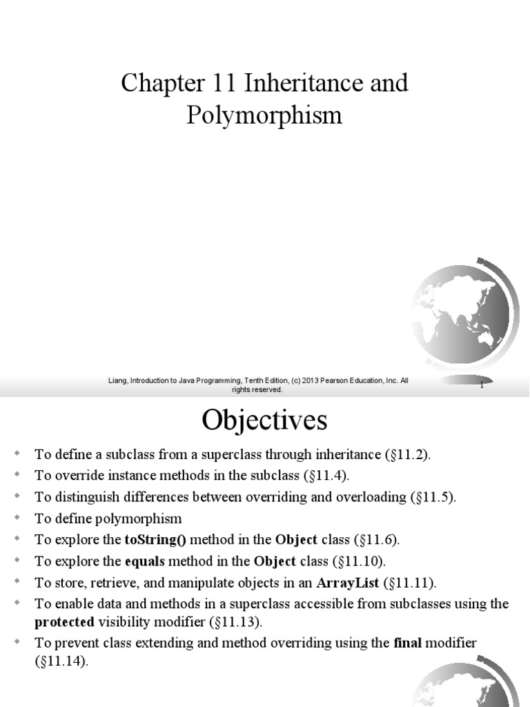 Chapter 11 Inheritance And Polymorphism Pdf Inheritance Object 7027