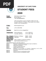 Wits Financial Aid and Fees Contacts | PDF