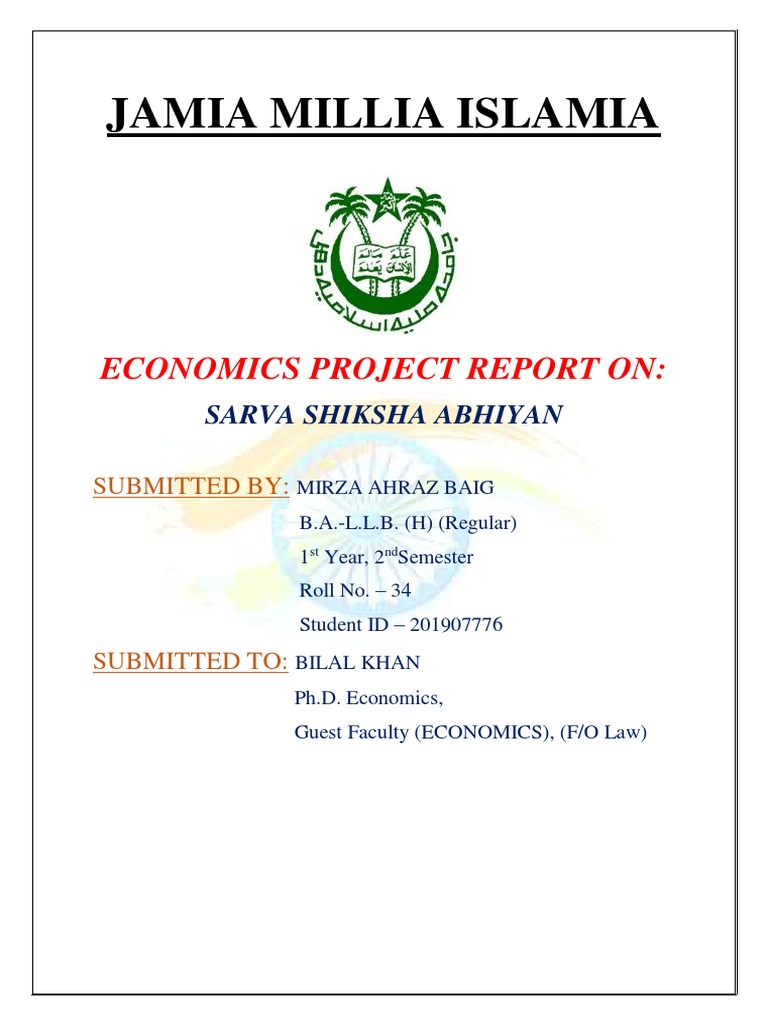 Eco Project-2nd Sem | PDF | Learning | Policy